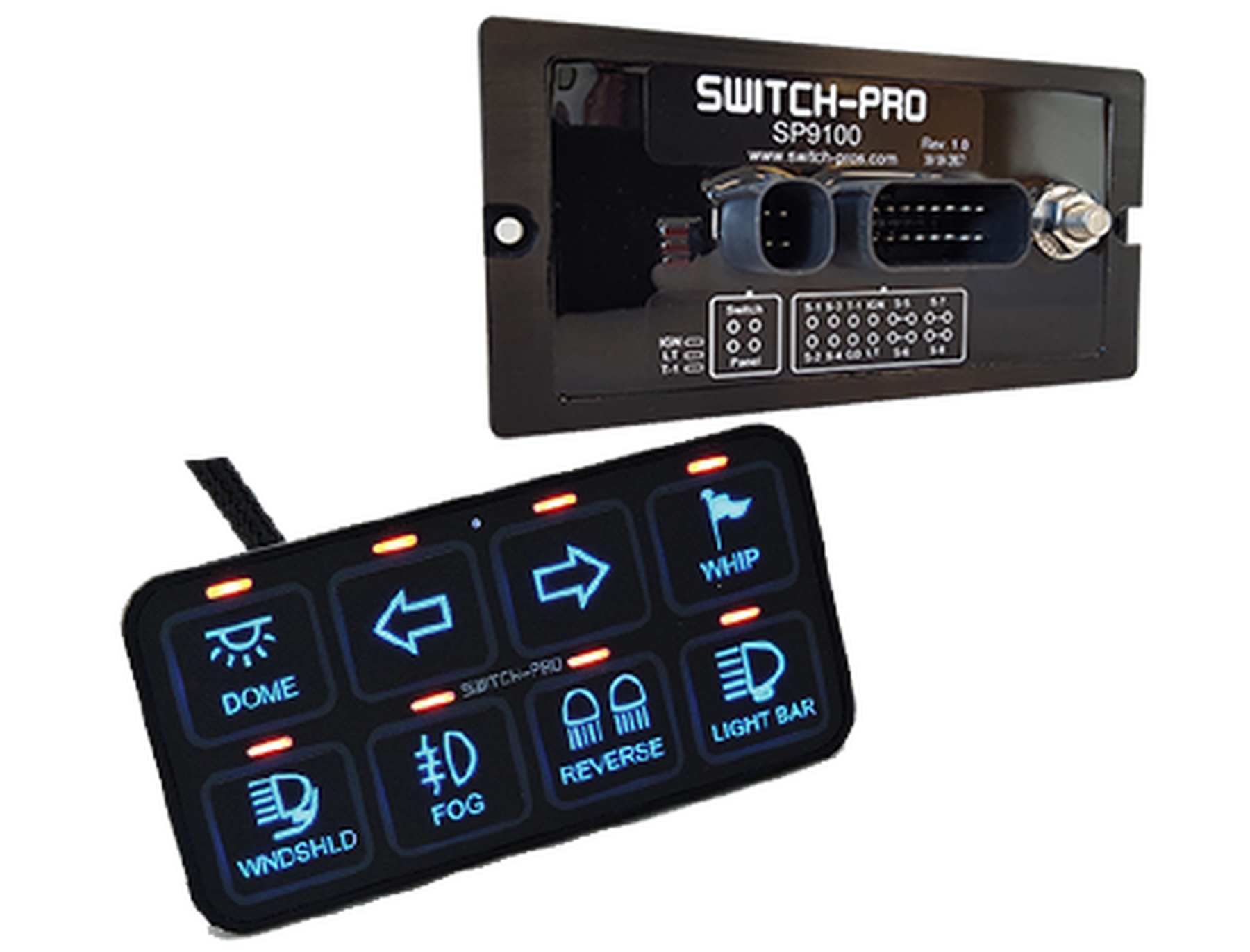 Switch-Pros Bezel Style 8-Switch Panel Power System – TrailRecon